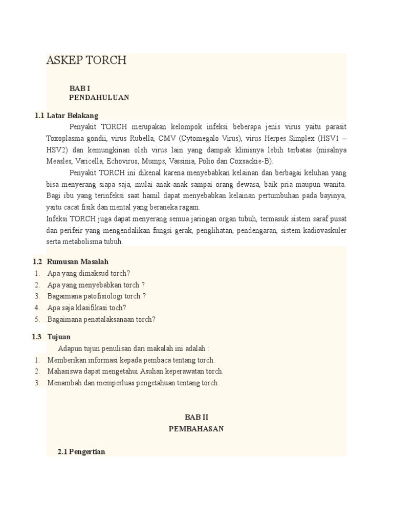 Askep Torch | PDF | Sains & Matematika