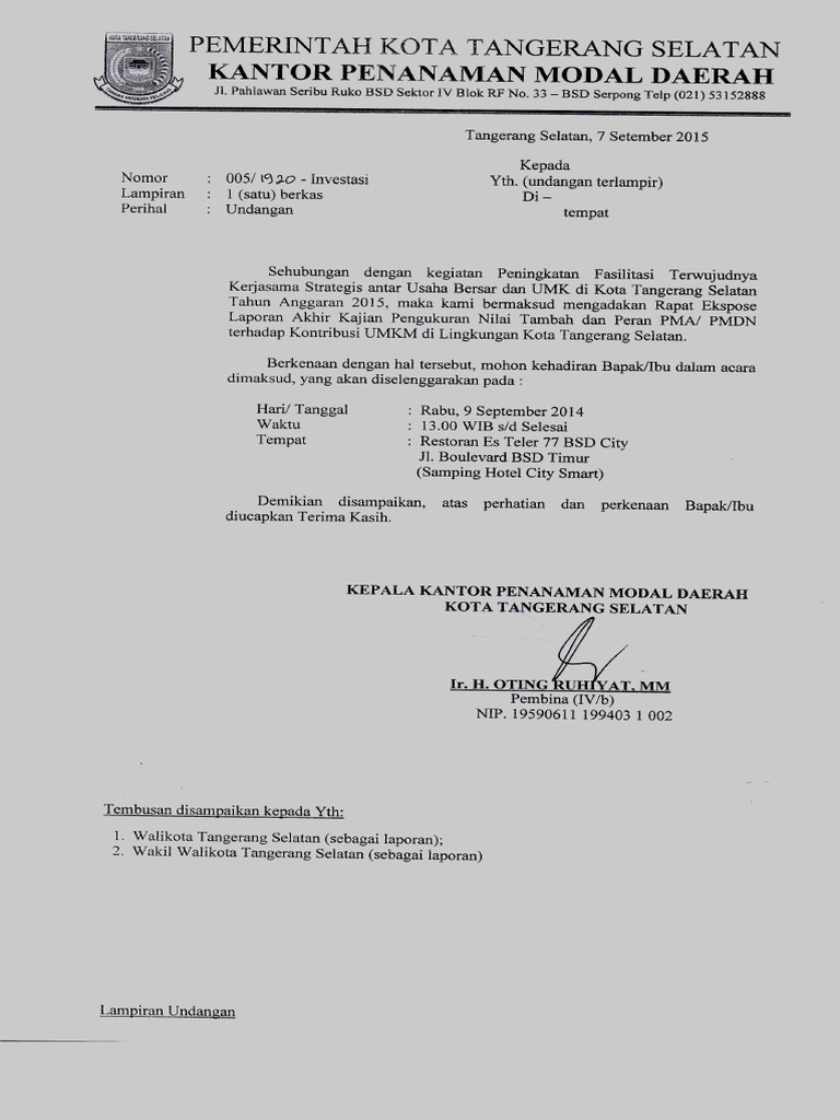 Undangan Ekspose Lap. Akhir | PDF