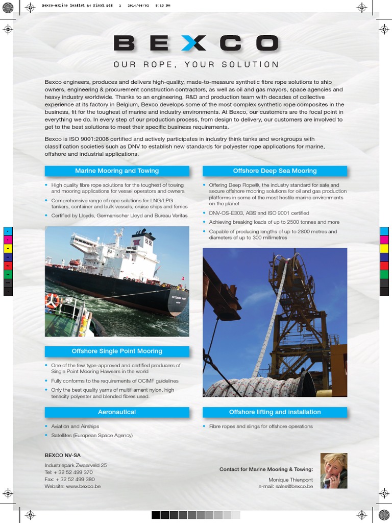 Bexco Marine Leaflet A4 | PDF | Rope | Industries