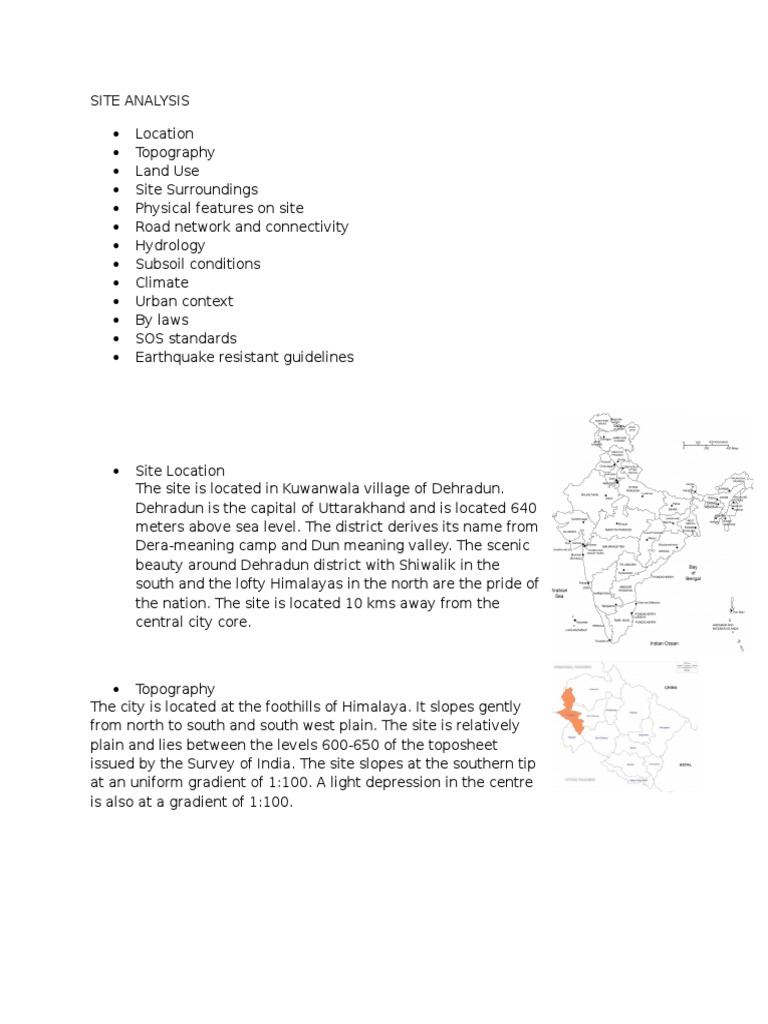 Site Analysis | PDF | Rain | Soil