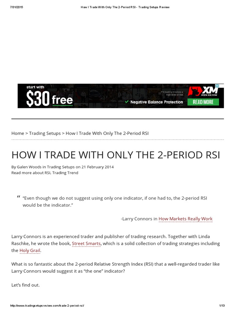 2-Period RSI Trading Strategy Guide | PDF | Market Trend | Economics