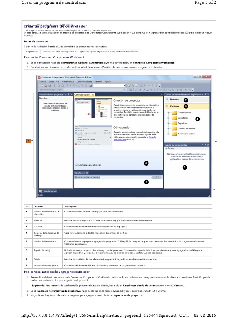 Crear Un Programa de Controlador Micro800 | PDF | Point and Click | Ventana (informática)
