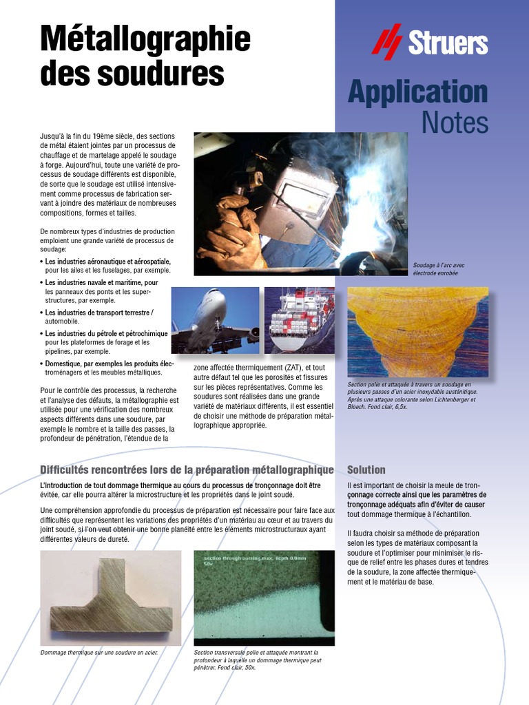 Examen Macrographique de Soudure | PDF | Brasage | Soudage