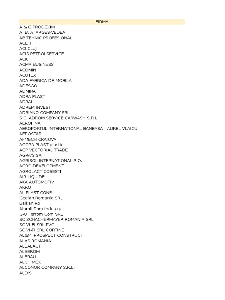 Lista Firme | PDF