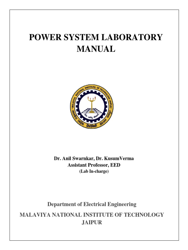 PS LAB Manual - B.tech - Final | PDF | Fuse (Electrical) | Transformer