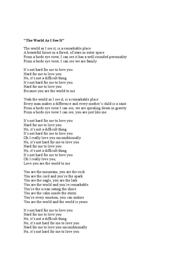 Love and Perspective on the World | PDF