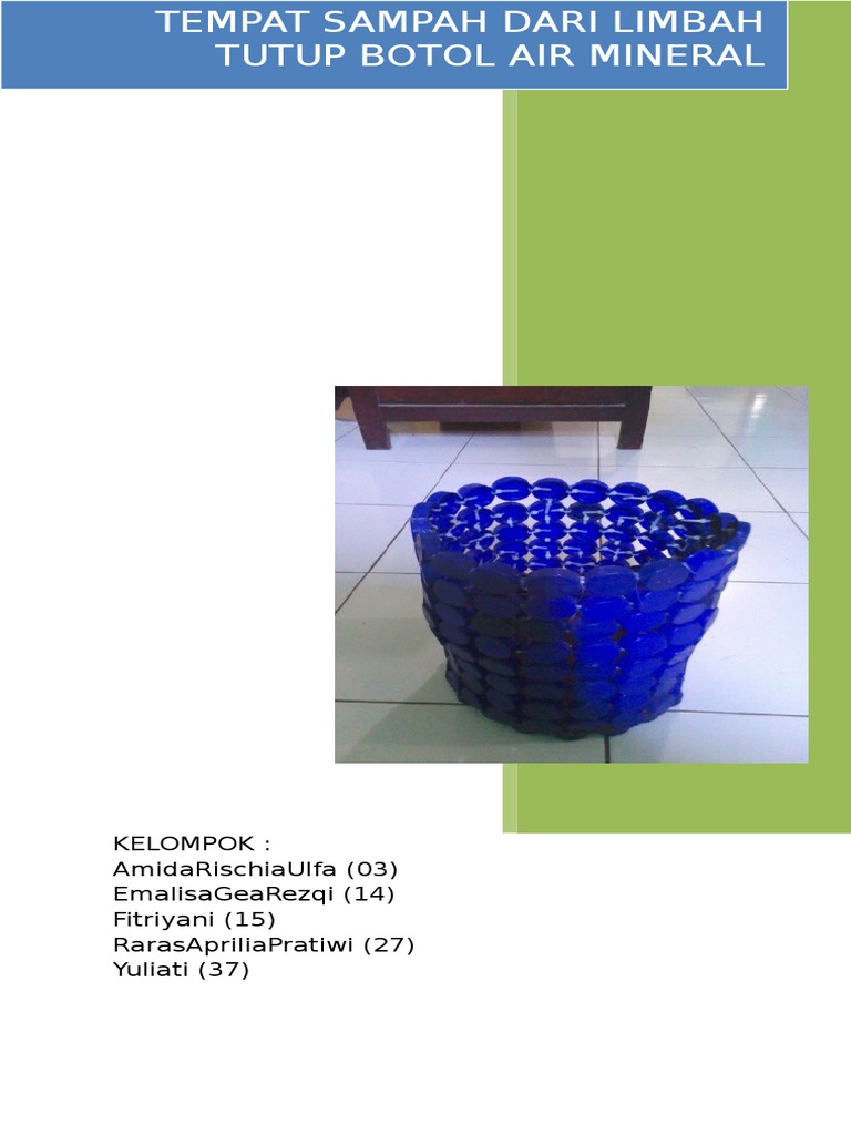 Cara Membuat Tempat Sampah Dari Tutup Botol | PDF