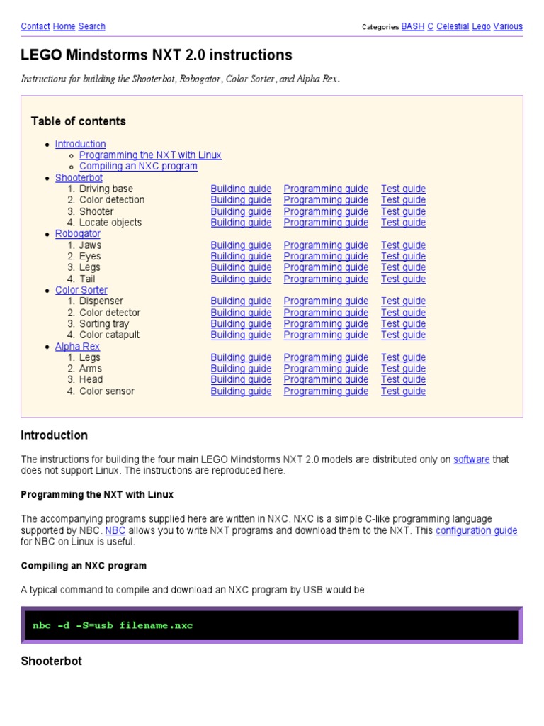 NXT2 0instructions | PDF | Computing And Information Technology