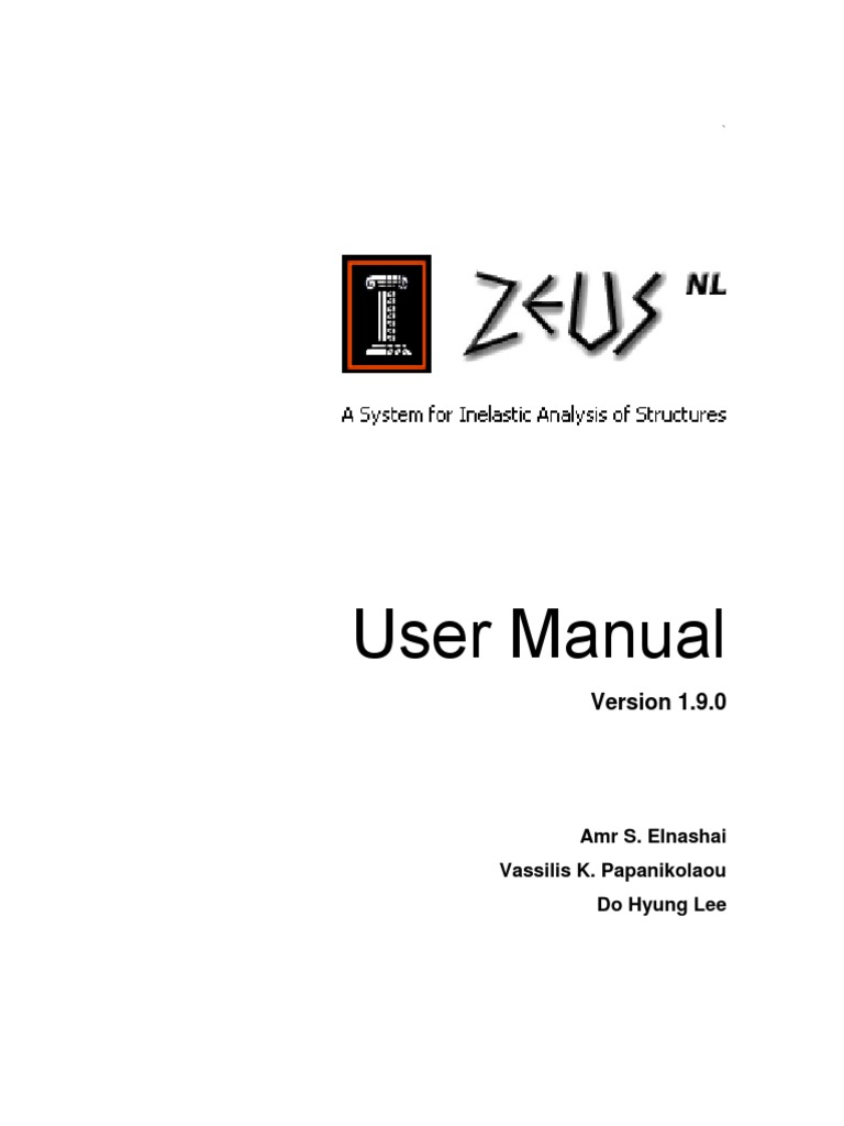 ZEUS-NL Manual | PDF | Structural Load | Windows 2000