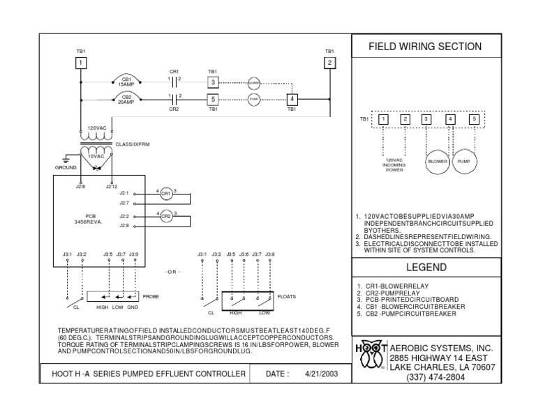 Septic Tank Control Wiring Diagram