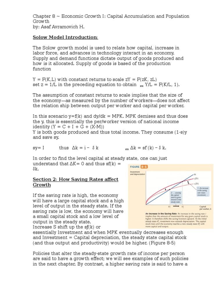 Solow Model Introduction | PDF | Saving | Economic Growth