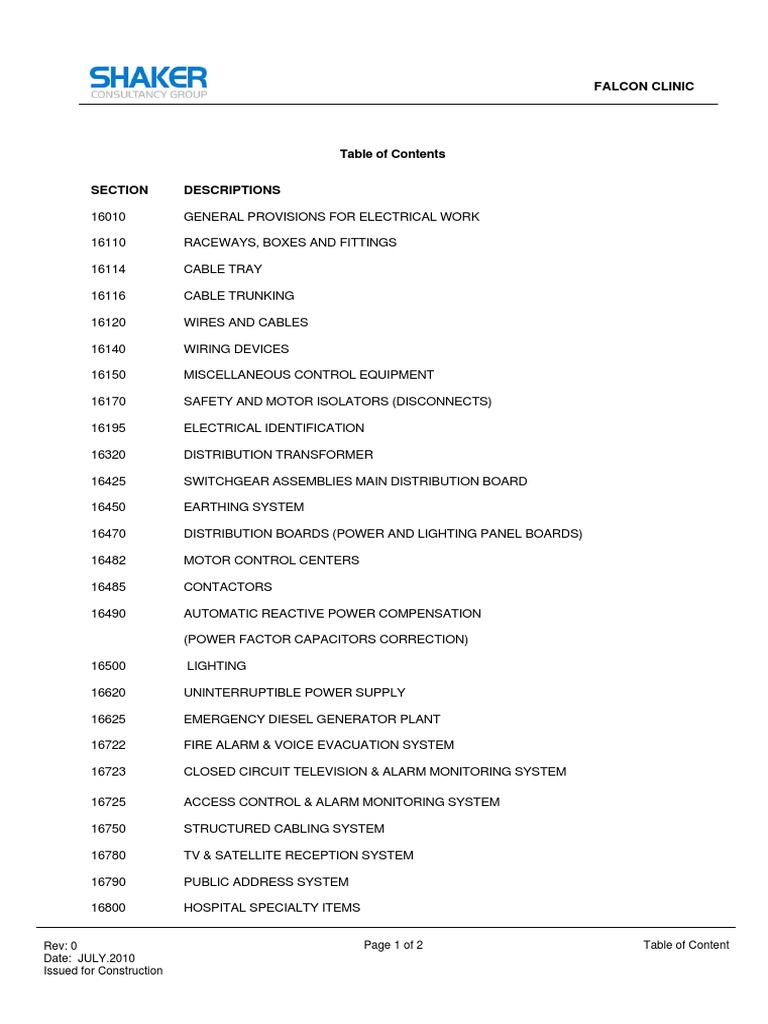 ELEC Specifications | PDF | Electrical Wiring | Cable