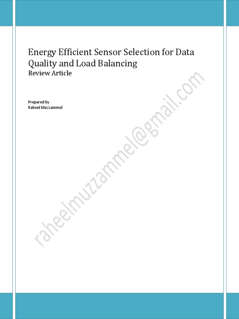 Review Energy Efficient Sensor Selection For Data Quality and Load ...