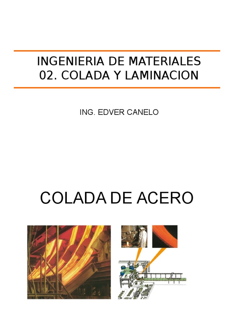 Proceso de Colada y Laminación de Acero | PDF | Acero | Rieles
