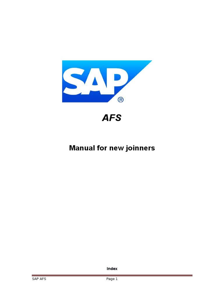 Sap Afs | PDF