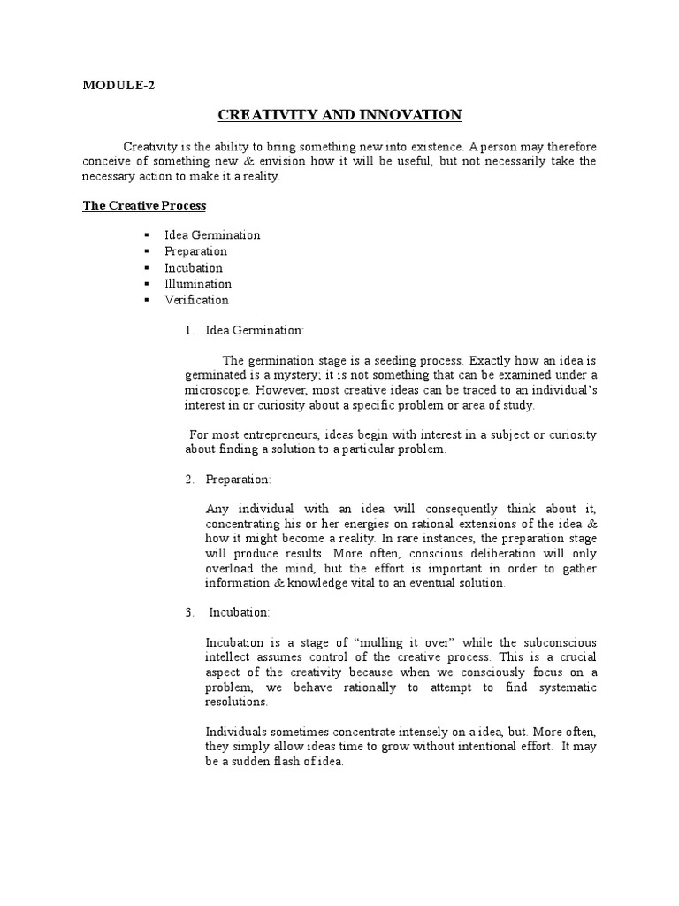 Module 2 | PDF | Brainstorming | Creativity