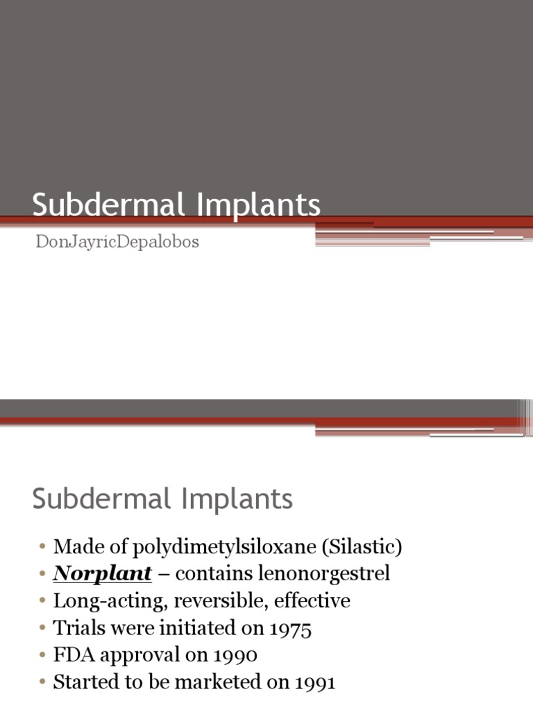 Subdermal Implants | PDF