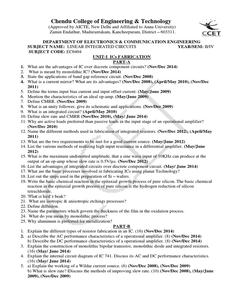 Linear Integrated Circuits | PDF | Operational Amplifier | Amplifier
