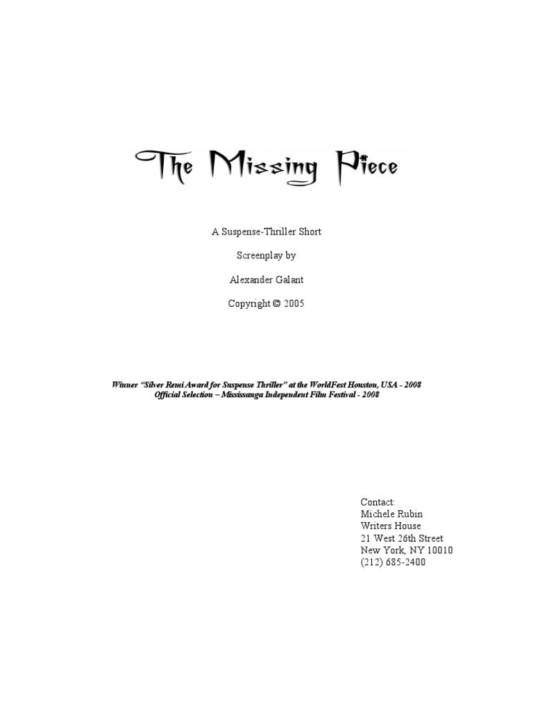 The Missing Piece | PDF | Detective | Leisure