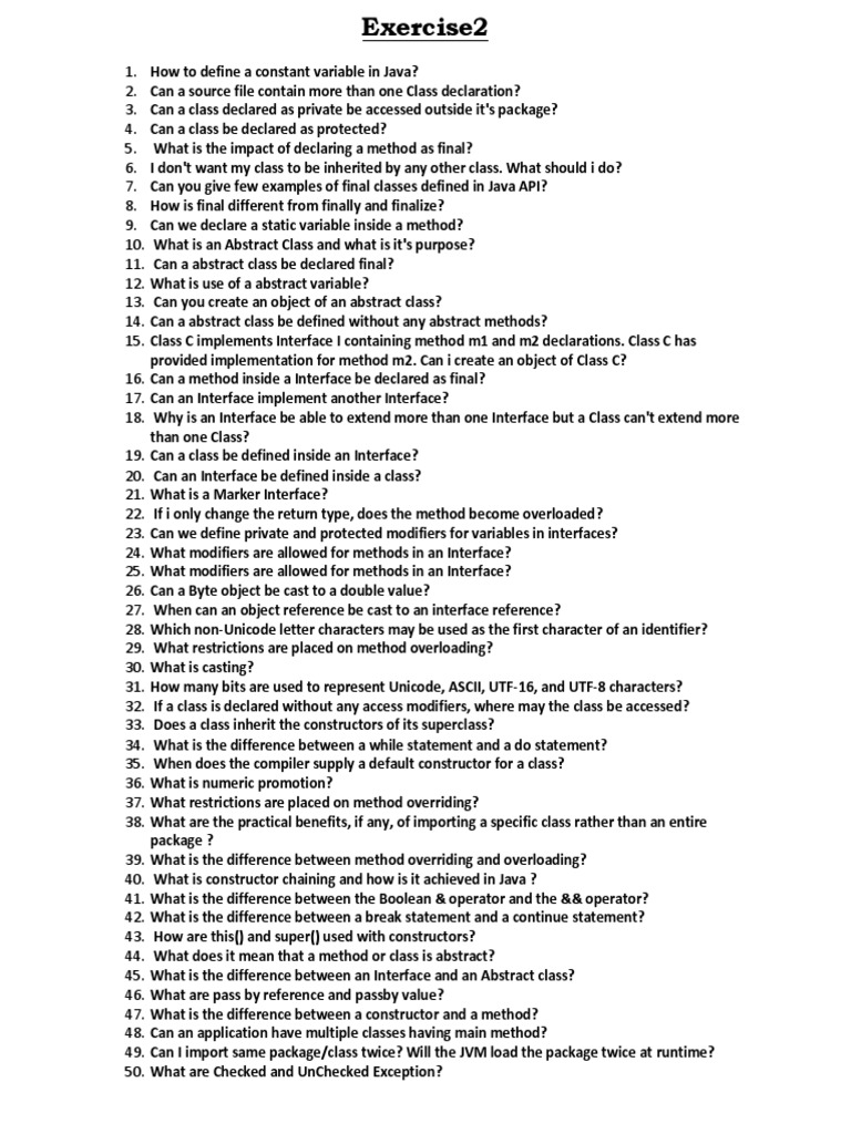 Provided Implementation For Method m2. Can I Create An Object of Class C? | PDF | Class ...