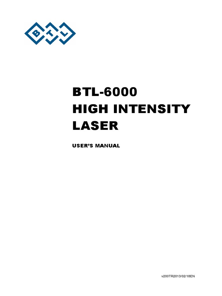 Manual BTL Hi Laser Inglés | PDF | Laser | Radiation Therapy