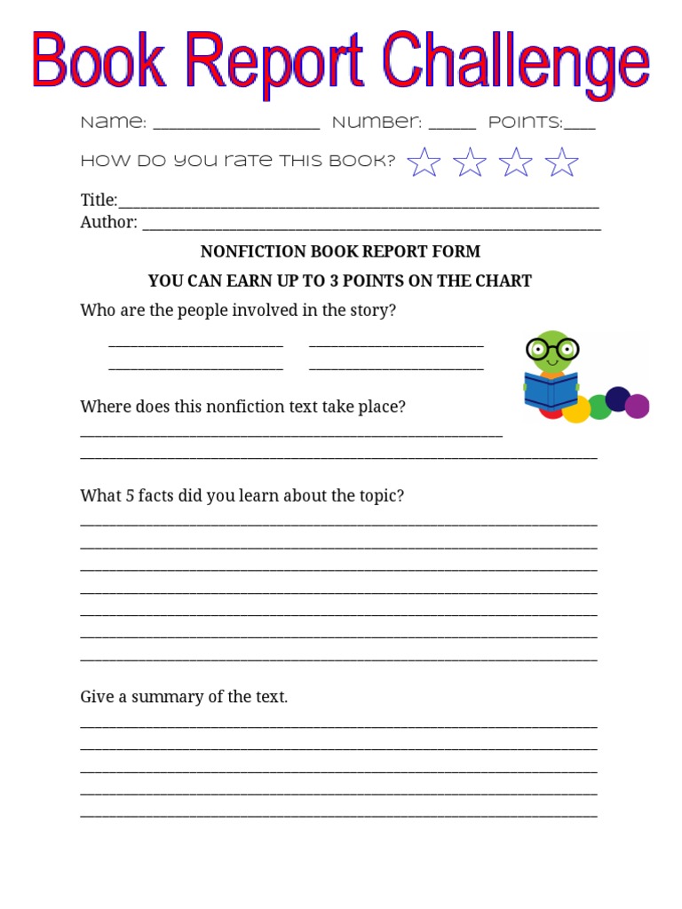 Nonfiction Book Report Template | PDF | Social Science | Self-Improvement
