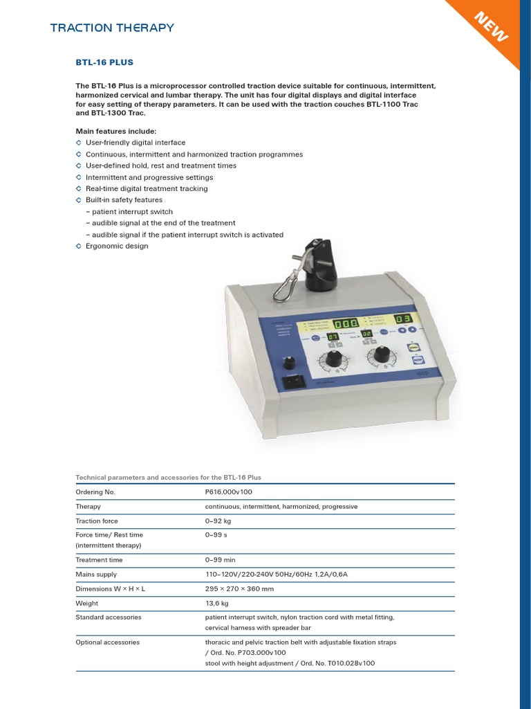 Traction Therapy: Btl-16 Plus | PDF