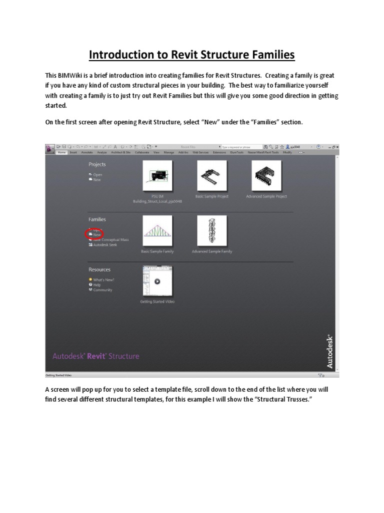 Revit Structure Family Basics | PDF | Truss | Autodesk Revit
