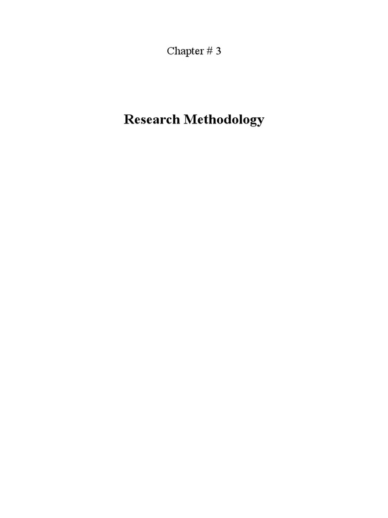 Research Methodology Chapter 3 | PDF | Focus Group | Survey Methodology
