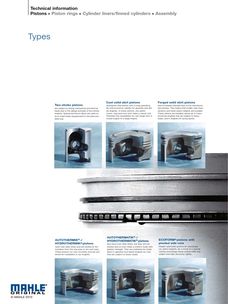 Types: Piston Rings Cylinder Liners/finned Cylinders Assembly | PDF ...