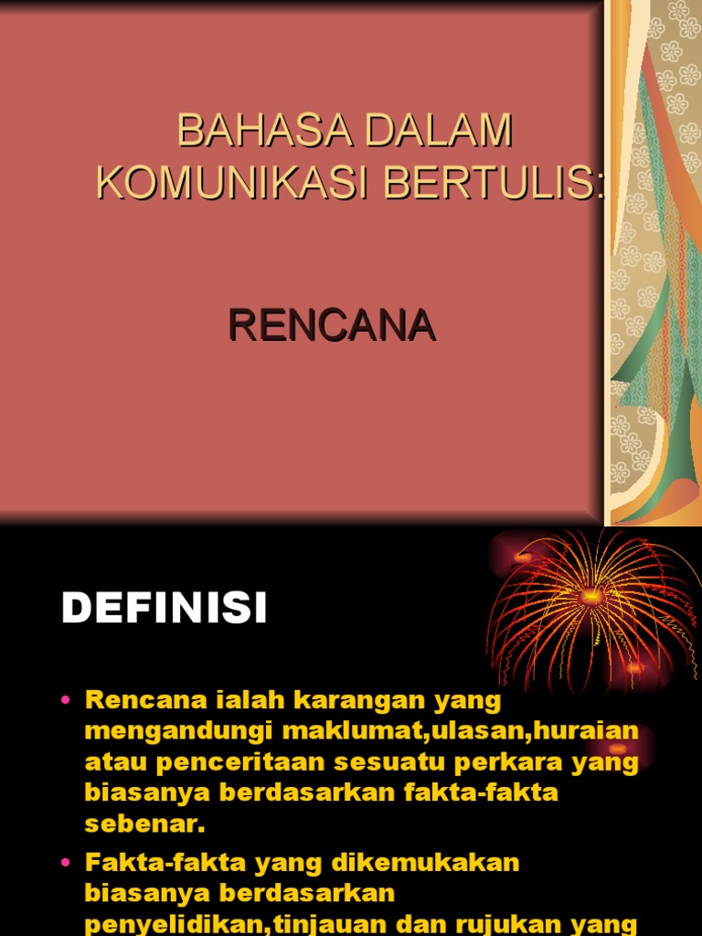 Penulisan Rencana | PDF