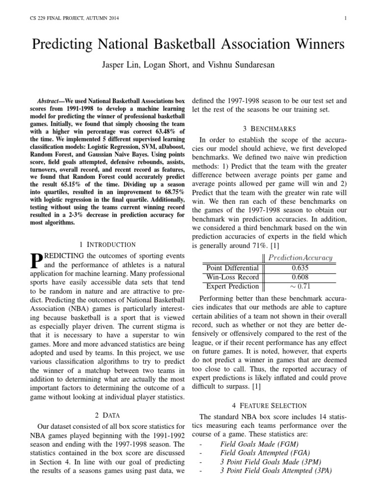 Jasper Lin, Logan Short, Vishnu Sundaresan, Predicting National ...