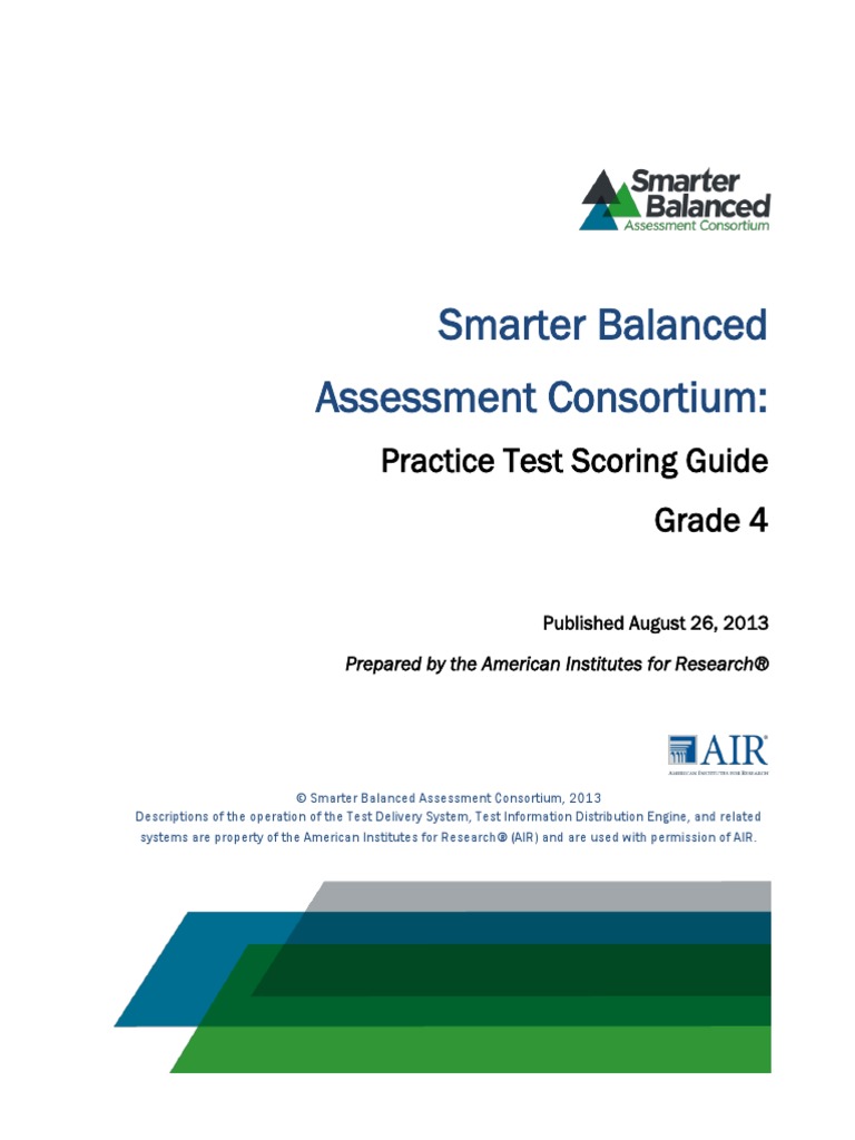 Smarter Balanced Assessment Consortium:: Practice Test Scoring Guide ...