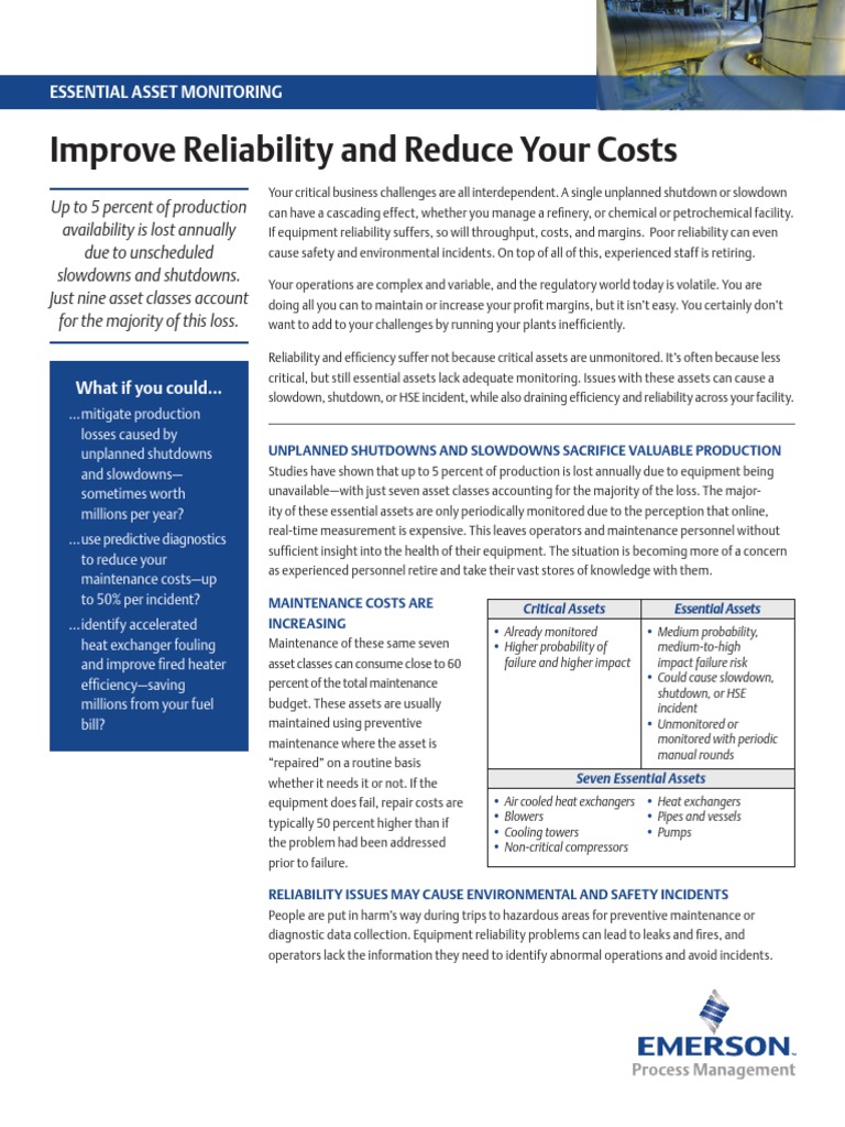 Improve Reliability and Reduce Your Costs | PDF | Reliability ...