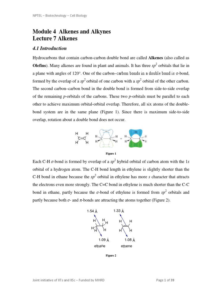 Alkenes and Alkynes | PDF | Alkene | Organic Chemistry