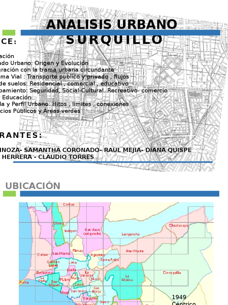 Análisis Urbano de Surquillo | PDF | Industrias | Transporte