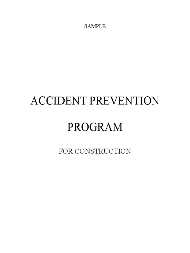 Accident Prevention Program | PDF | Welding | Construction