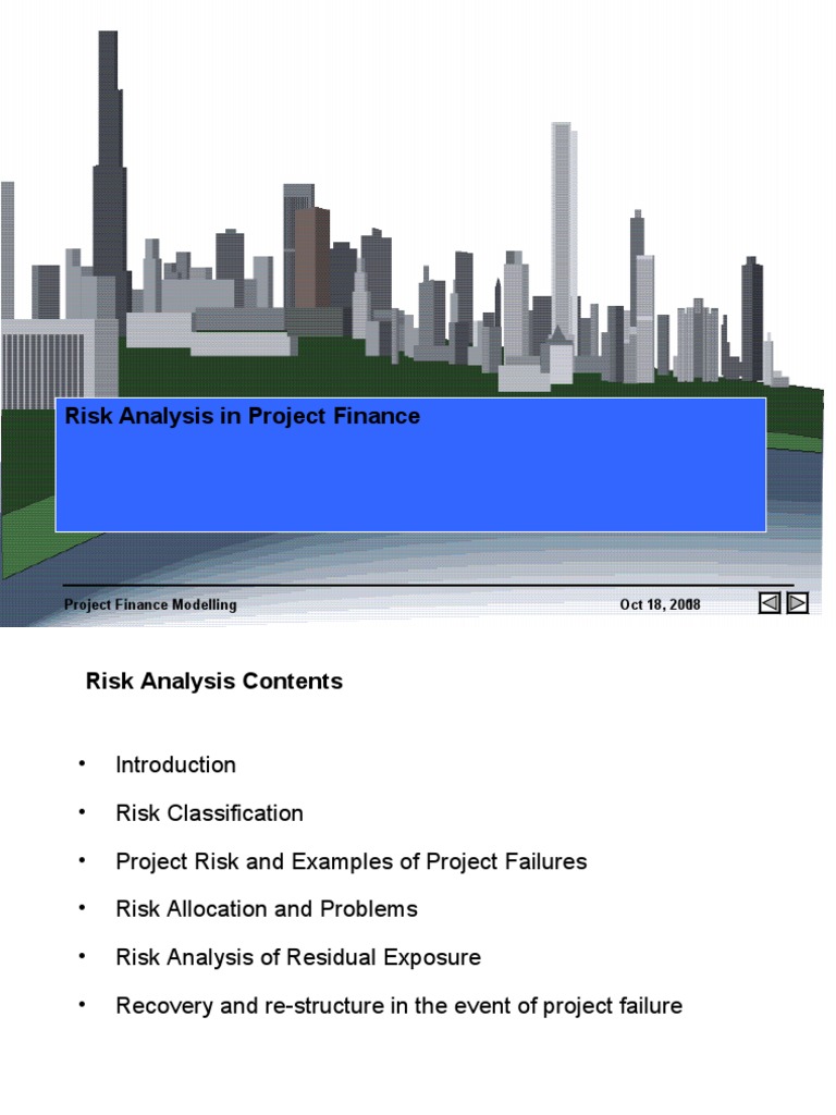 Risk Analysis in Project Finance | Project Finance | Risk