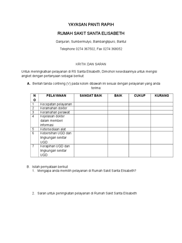 Contoh Kritik Saran | PDF