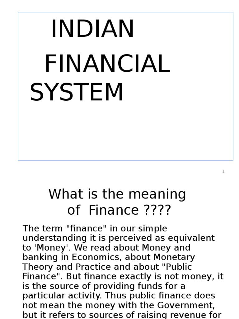 Indian Financial System | PDF | Financial Markets | Non Bank Financial ...