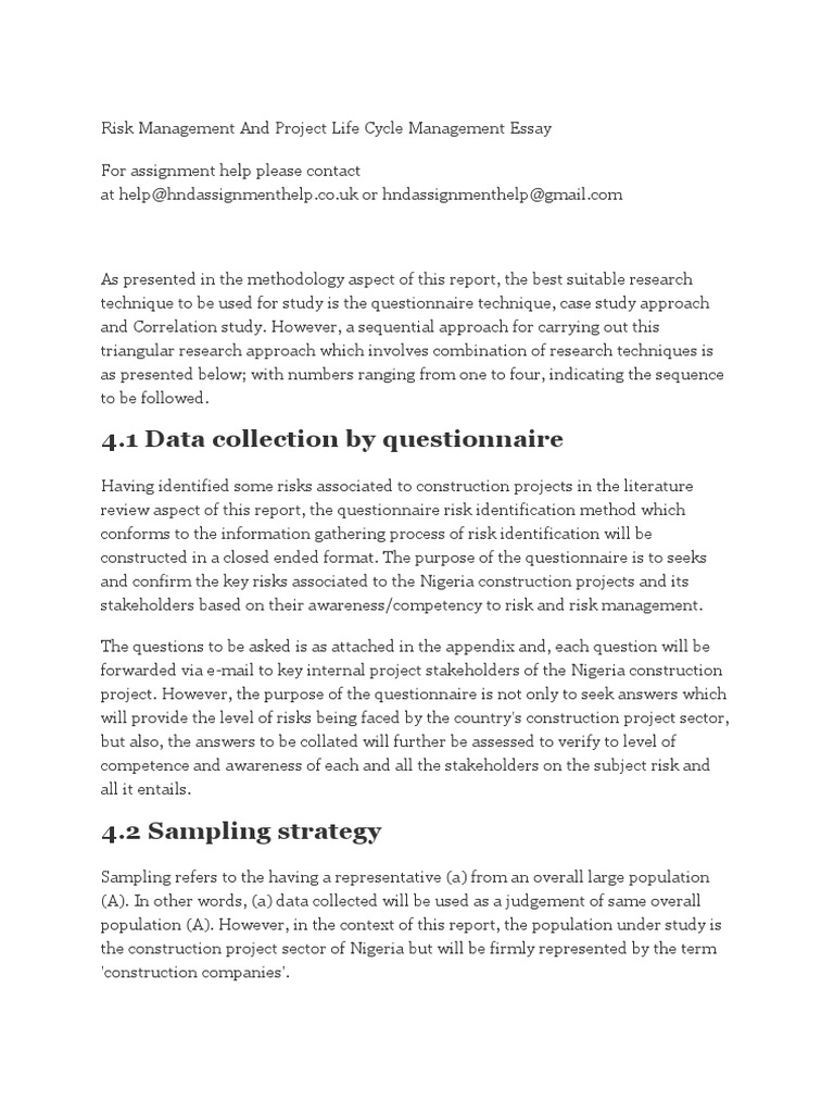 Risk Management and Project Life Cycle Management Essay | PDF | Risk ...