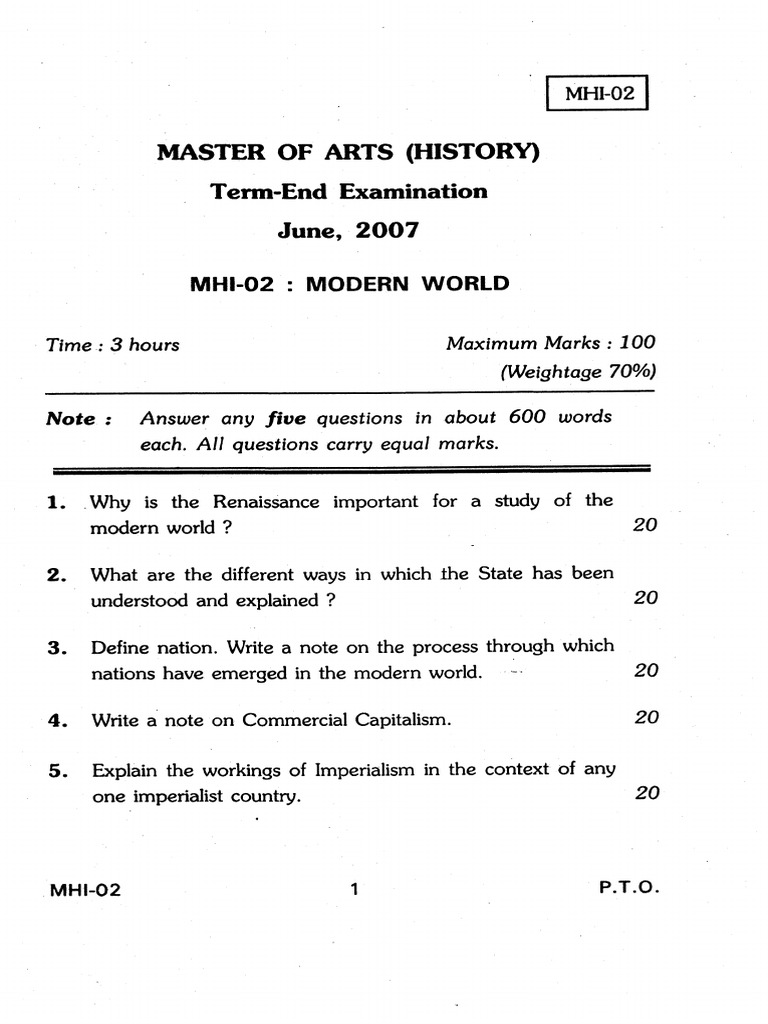 World History June 2007 | PDF
