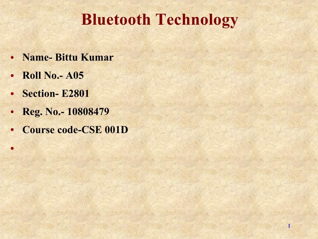 Overview of Bluetooth Technology | PDF | Bluetooth | Network Packet