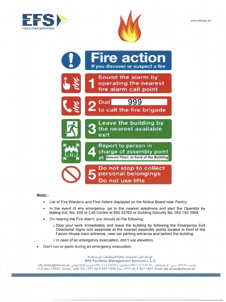 Fire Action Plan | PDF