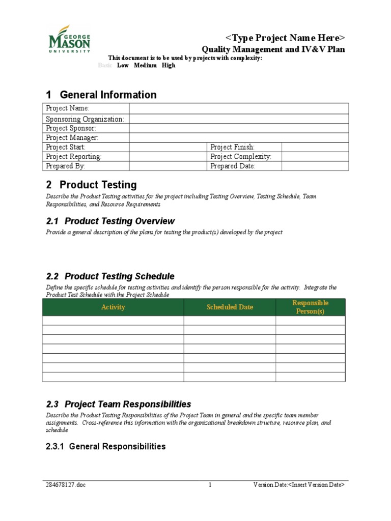 3-3-6 Plan Quality and IVV Plan | PDF | Verification And Validation | Audit
