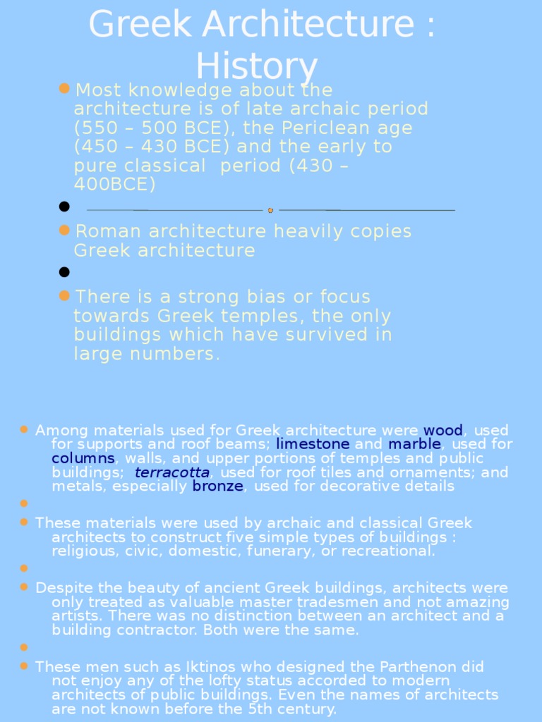 Greek Architectural Styles and History | PDF | Column | Art Media