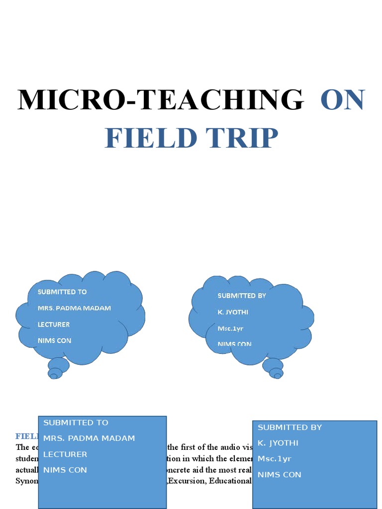 Field Trips | PDF | Nursing | Learning