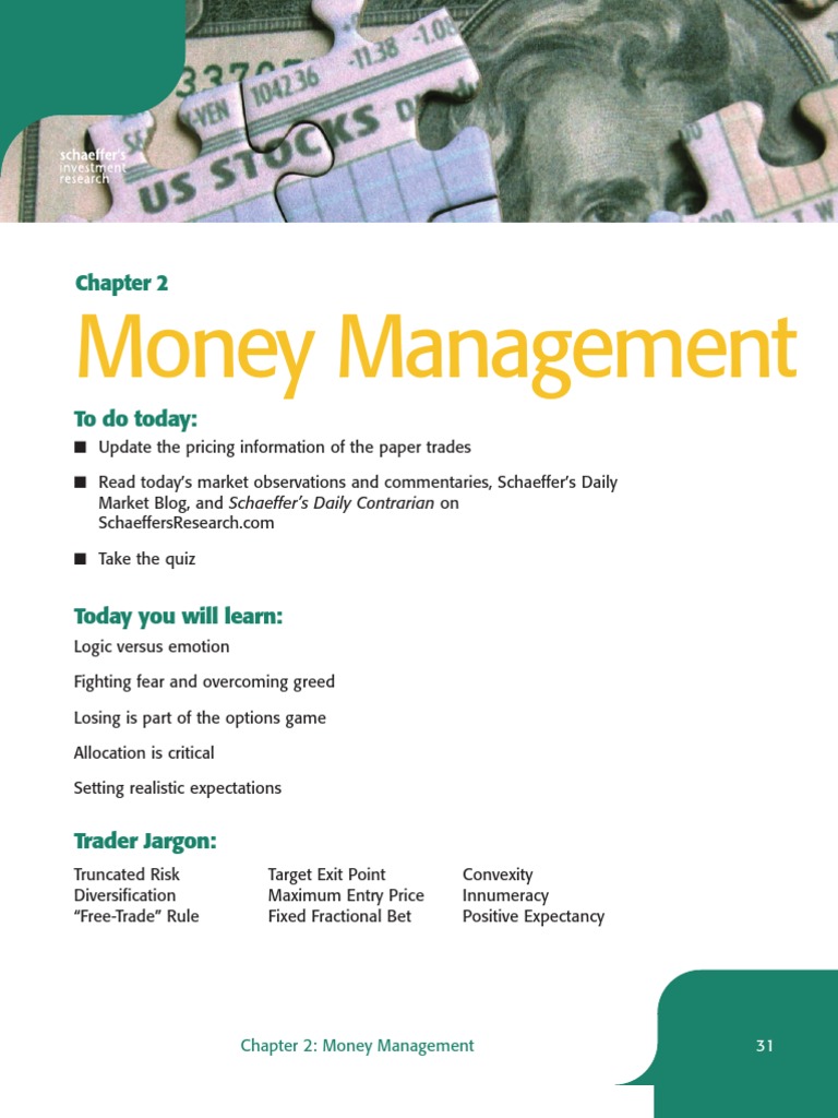 Chapter 2: Money Management | PDF | Option (Finance) | Investor