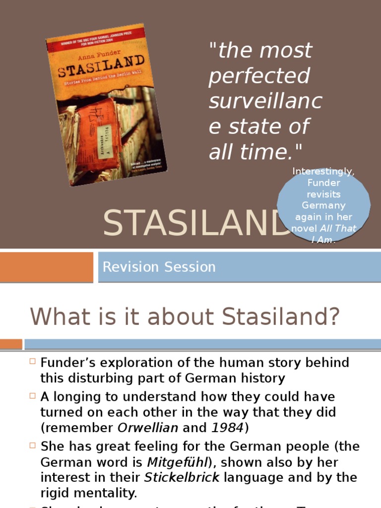 Exploring Stasiland's Human Stories | PDF | Stasi | East Germany