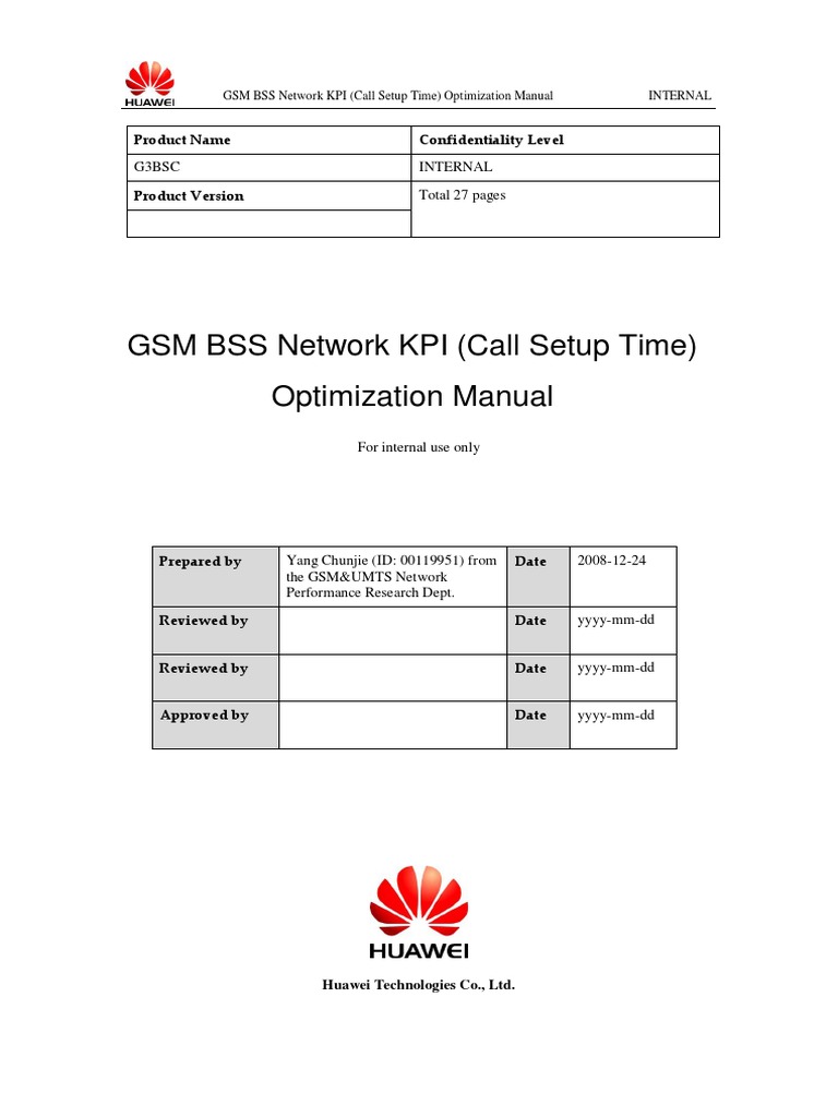 GSM BSS Call Setup Time Optimization | PDF | Parameter (Computer ...
